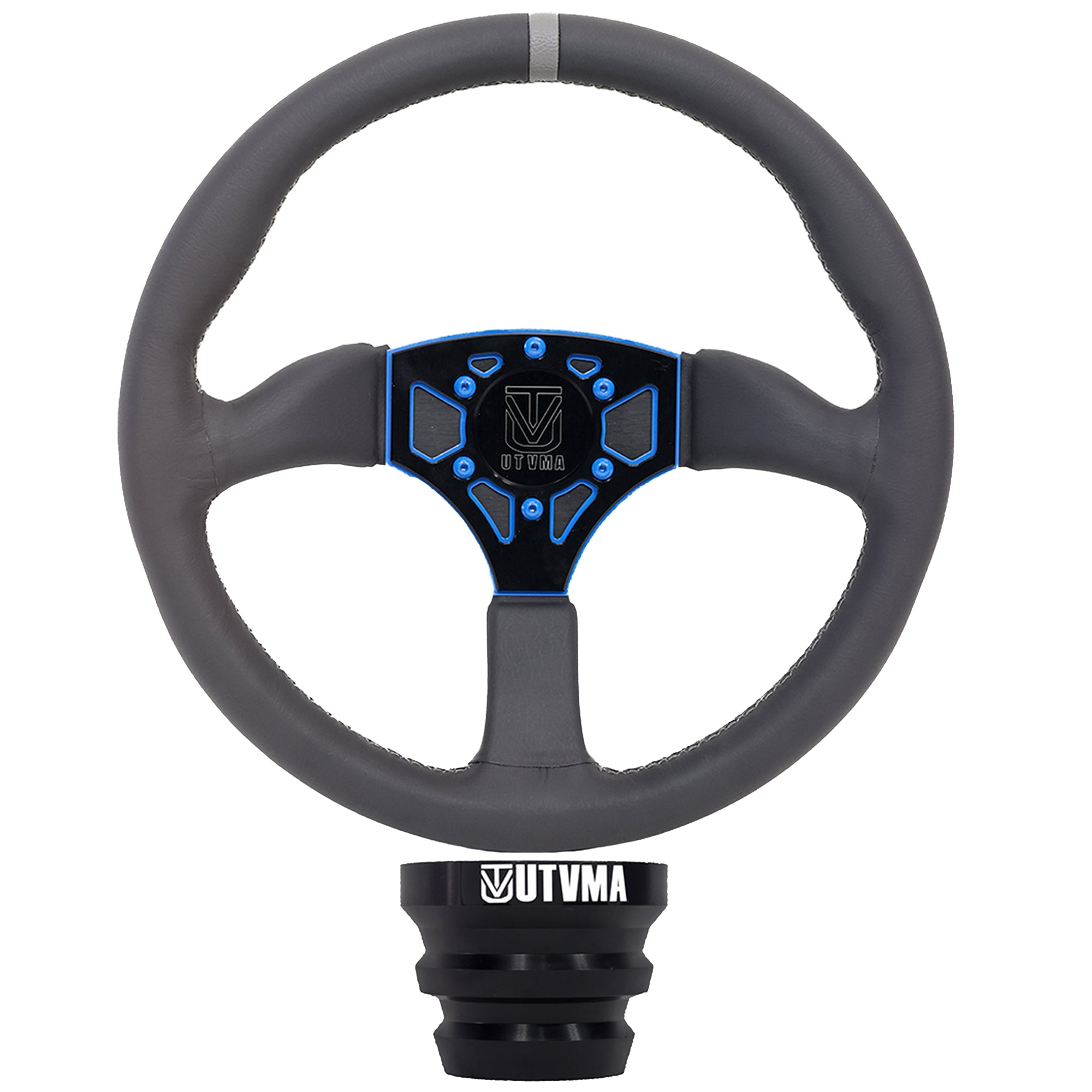 UTVMA Octane Leather Steering Wheel With Hub (Polaris, Can Am Models ...