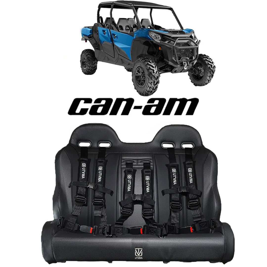 Commander Max Rear Bench Seat (2021+) W Harnesses – UTV Mountain ...