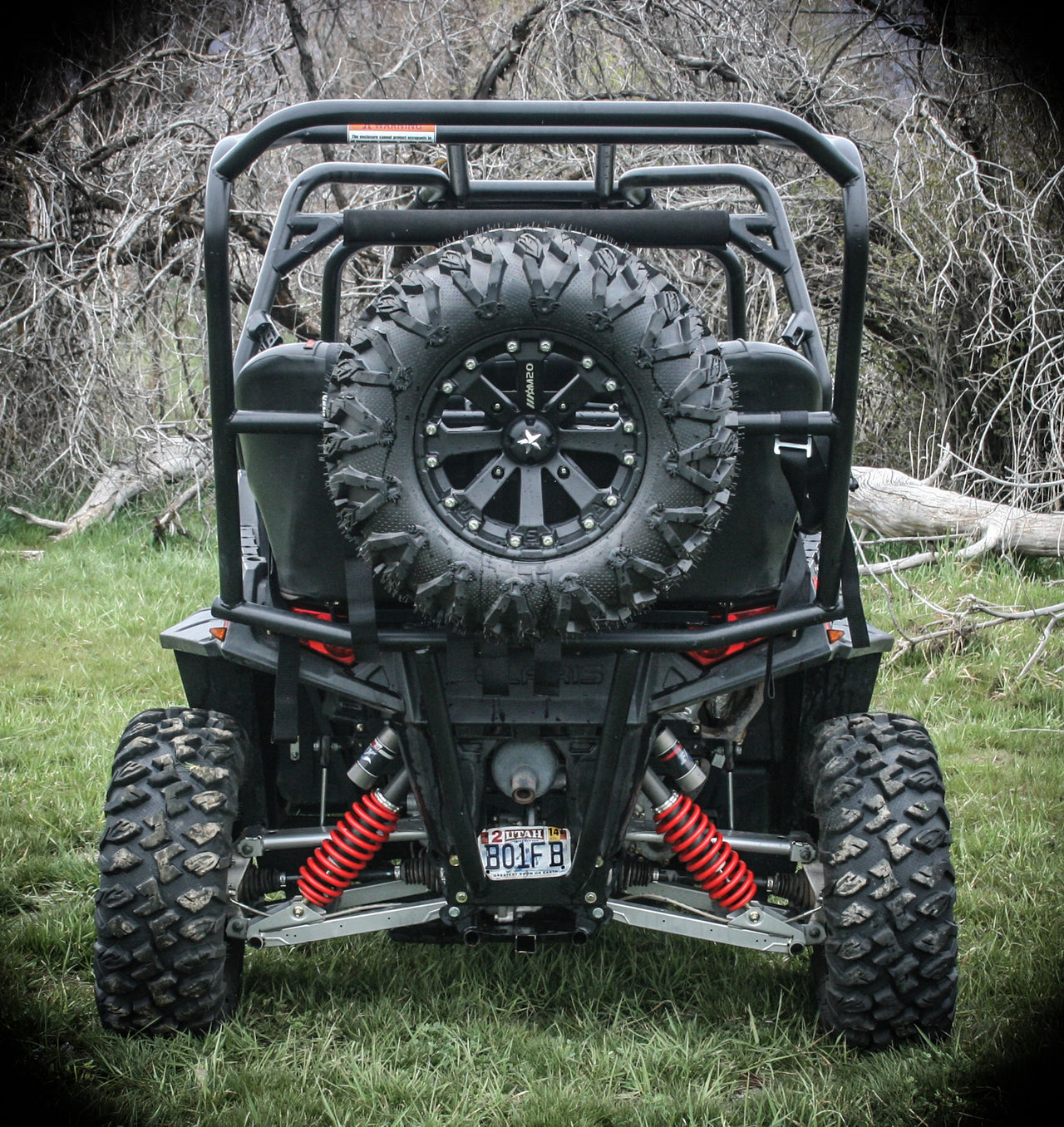 Polaris RZR UTV Spare Tire Rack | RZR Spare Tire Mount – UTV Mountain ...
